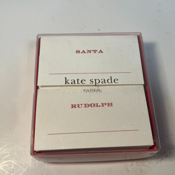kate spade | Holiday | Kate Spade Place Cards Christmas Santa Reindeer ...
